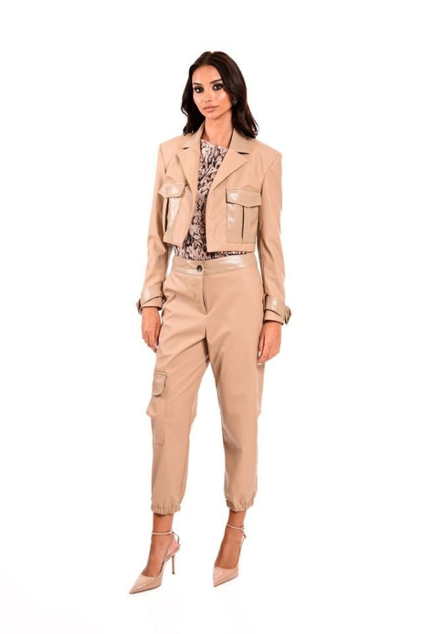 V.leather Pants With Croco Details - We Coss – Jango